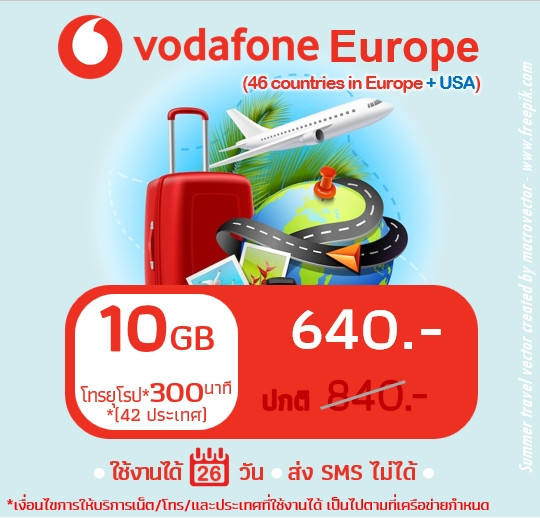 Europe: Vodafone Europe 10 GB - Europe - InstaSIM.com